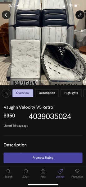35" Regular Velocity V5 Goalie Full Set | SidelineSwap | Buy and Sell ...