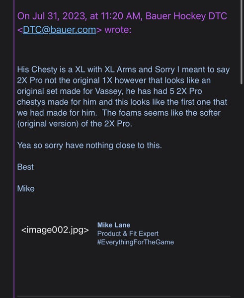 Andrei Vasilevskiy Bauer Vapor 2x Pro Chest Pads Game Worn Custom 1/5 ...