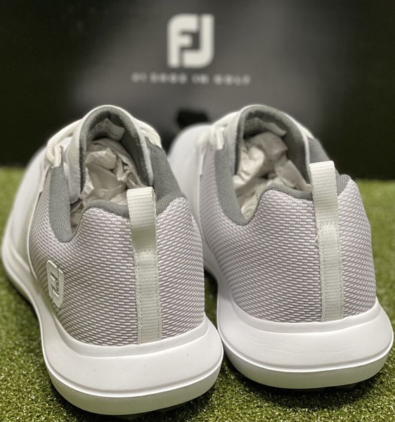 FootJoy FJ Flex Spikeless Golf Shoes 56120 White Size 8 Extra X-Wide ...
