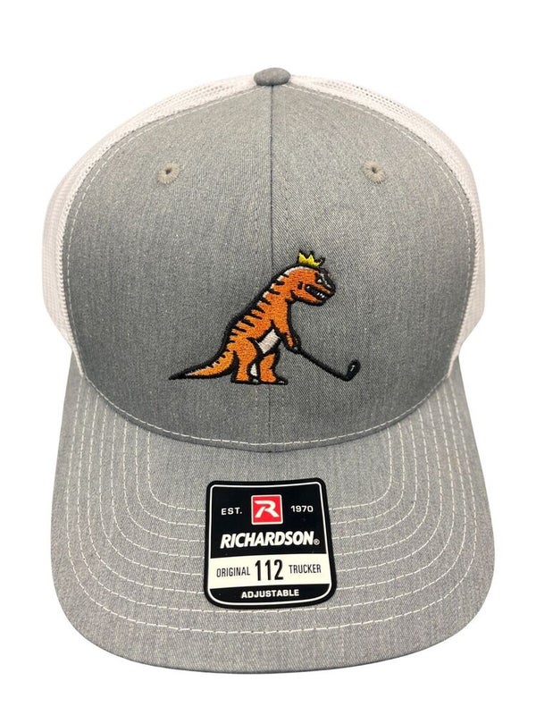 Rex Golf Gray And White Richardson 112 Trucker Hat | SidelineSwap