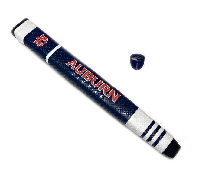 NEW Team Golf Auburn Tigers Navy/White Jumbo Putter Grip w/Ball Marker ...