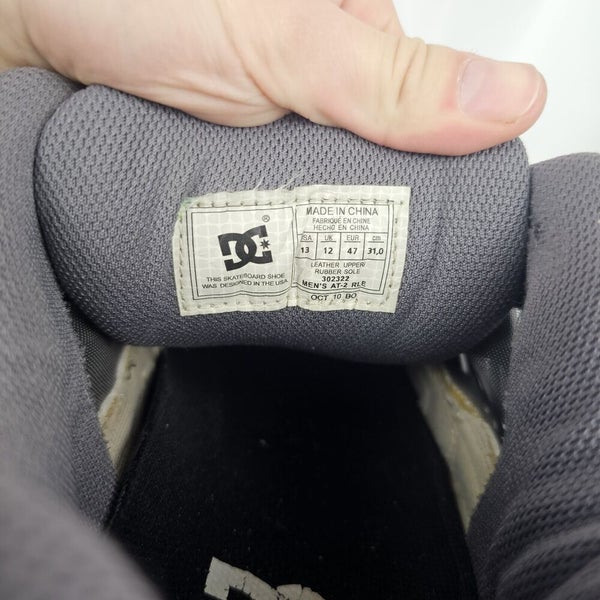 Vintage DC Mens Aerotech 2 AT-2 Shoes Gray Black Low Top Skateboarding ...