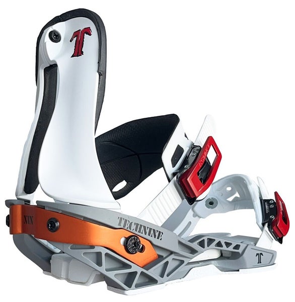 Technine Slugger Snowboard Bindings, Mens Large (US 8-12) Grey / White ...