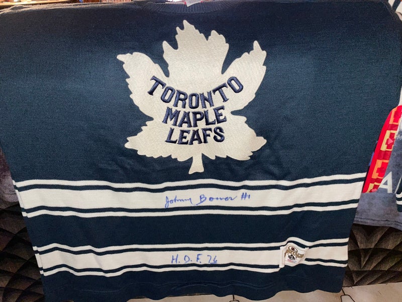 Johnny Bower Signed Toronto Maple Leafs Sweater | SidelineSwap | Buy ...