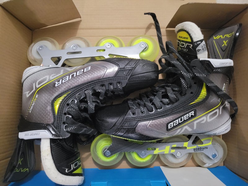 Senior Used Bauer Vapor 3X Pro Inline Hockey Skates 9 | SidelineSwap ...