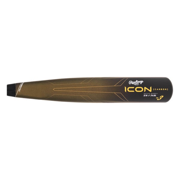 New 2023 Rawlings Icon BBCOR Baseball Bat: RBB3I3 Composite (-3) FREE ...