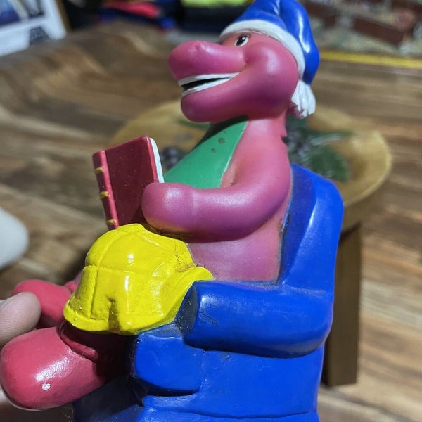 Vintage 1998 Barney The Purple Dinosaur Coin Piggy Bank Rubber ...