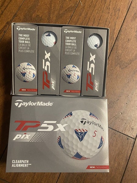 2 Dozen New Taylor Made TP 5 X Pix Red White Blue | SidelineSwap | Buy ...