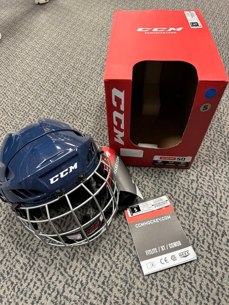 CCM Navy 50 Small combo helmet | SidelineSwap | Buy and Sell on ...