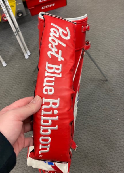 Pabst Blue Ribbon PBR leather golf staff stand bag | SidelineSwap | Buy ...