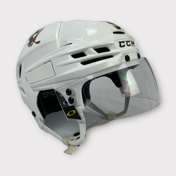 Pro Stock Used Medium CCM Super Tacks X Hockey Helmet Wilkes-Barre Scranton Penguins ...