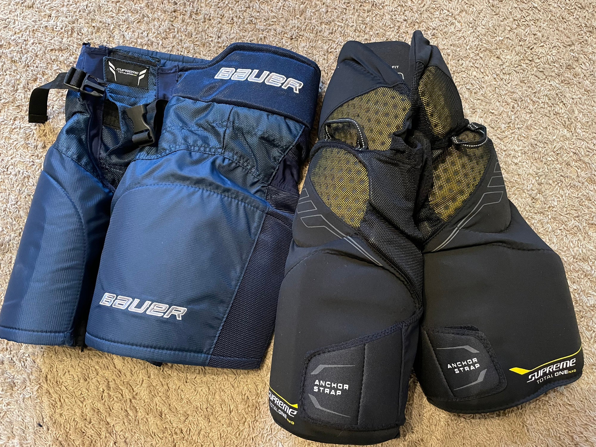Bauer Supreme TotalOne NXG Girdle and Pant Shell (Navy) Combo ...