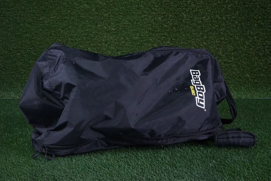 BAGBOY QUAD XL PUSH PULL 4 WHEEL GOLF CART BAG PUSHER, BLACK W/ TRAVEL ...