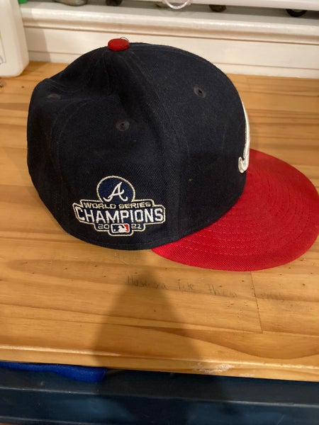 Atlanta Braves Gold World Series Patch Fitted Hat | SidelineSwap | Buy ...