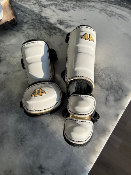 White New Senior 44 Pro Shin And Elbow Guards Willing To Negotiate ...