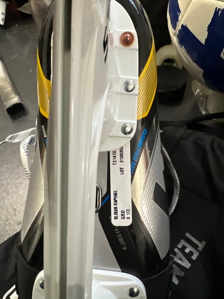 Senior Used 1 practice Yellow and silver CCM JetSpeed FT6 Pro Hockey ...