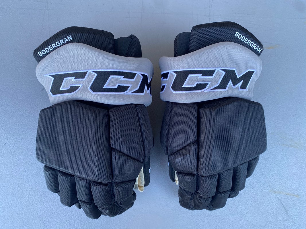 CCM HGTPKK Tacks Pro Stock Hockey Gloves 15" Black LA KINGS 3732 ...