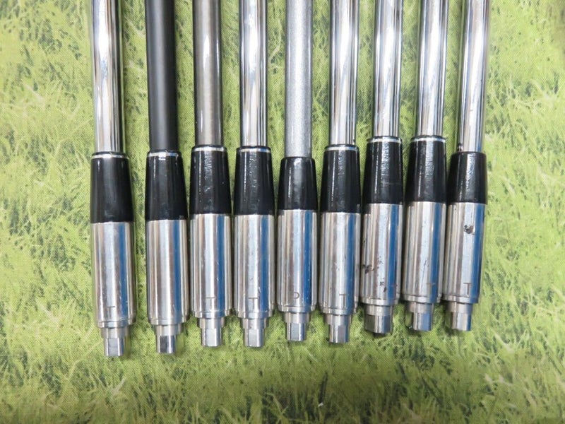 Cleveland FITTING CART / DEMO Iron Shafts .... Lot of 9 Shafts ...