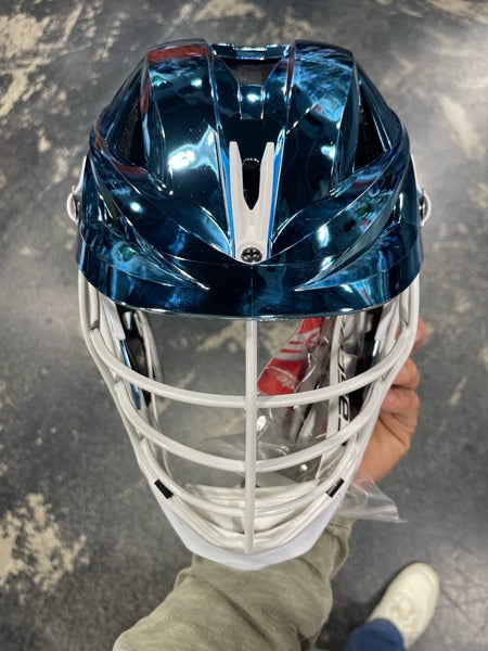 NEW CHROME CAROLINA BLUE CASCADE XRS PRO LACROSSE HELMET | SidelineSwap ...
