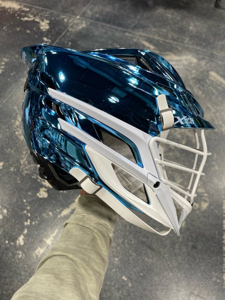 NEW CHROME CAROLINA BLUE CASCADE XRS PRO LACROSSE HELMET | SidelineSwap ...