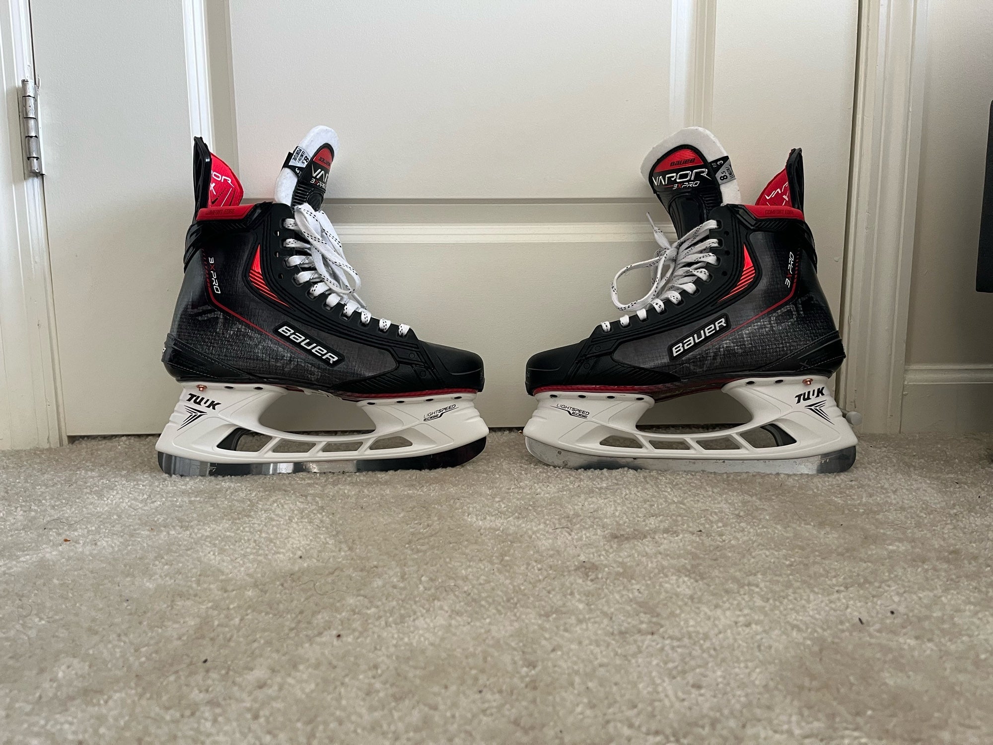 Perfectly New Bauer Vapor 3x Pro 8.5 W Upgraded Steel + Waxed Laces ...