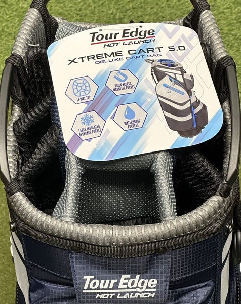 Tour Edge Hot Launch Xtreme 5.0 Cart Golf Bag Navy 14-Way New #84416 ...