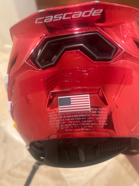 Chrome red cascade xrs helmet | SidelineSwap | Buy and Sell on SidelineSwap