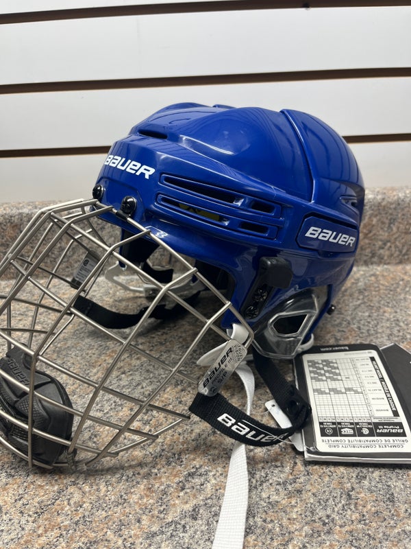 Bauer Re-Akt Pro Stock Hockey Helmet Bauer Visor Combo Small Navy Blue ...