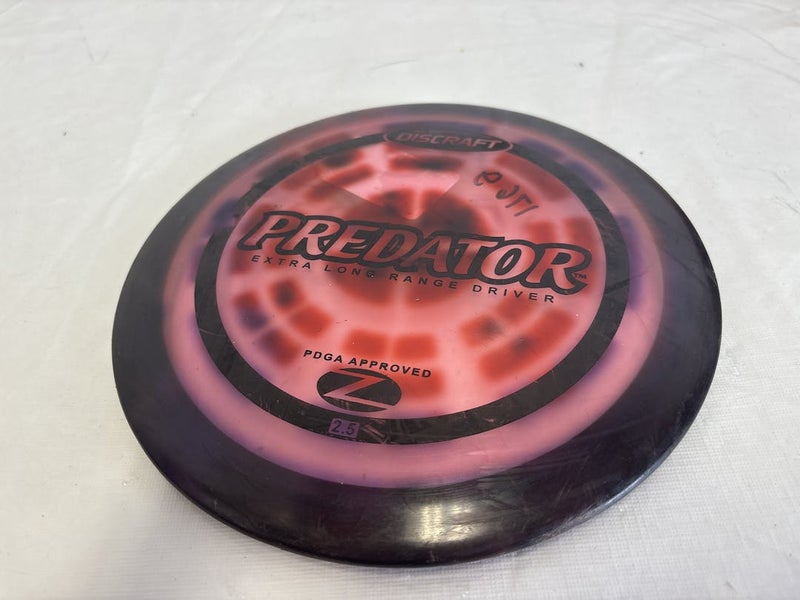 Used Discraft Predator Extra Long Range Z 2.5 Disc Golf Driver 176g ...