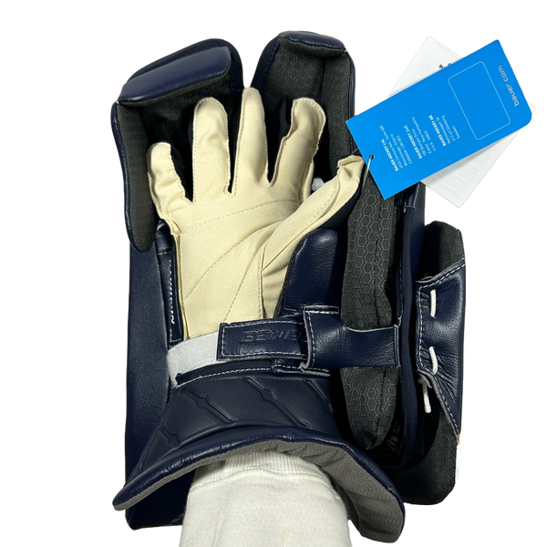 Bauer Supreme Mach - OHL Pro Stock Goalie Pads (Navy/White/Yellow ...