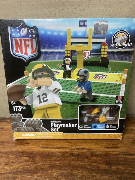 NFL Buildable Game Day Field Set Figures New In Box 173 Pieces Rodgers ...