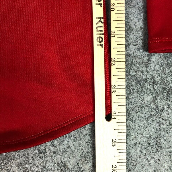 Adidas Mens Shirt Extra Small Red White Long Sleeve Compression Mock ...