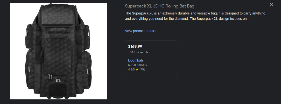Boombah Superpack XL 3DHC Rolling Bat Bag | SidelineSwap | Buy and Sell ...