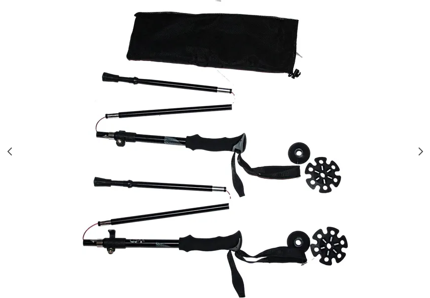 NEW ski Poles Tri-Fold Trekking Poles / Sticks Folding Collapsible ...