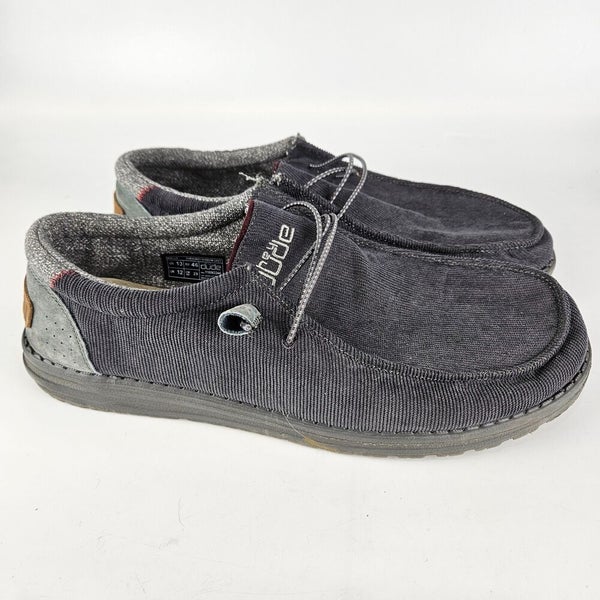 Hey Dude Wally Corduroy Shadow Grey Slip On Shoes Men Size 13 Comfort ...