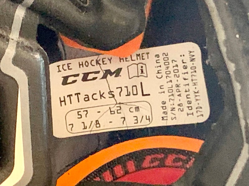 Used CCM Tacks 710 Navy Helmet Large | SidelineSwap | Buy and Sell on ...