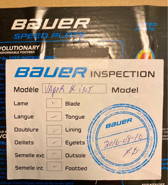Brand New Pro Stock Bauer Vapor 1X Injected Skates Wide 8E Bobby Clarke ...