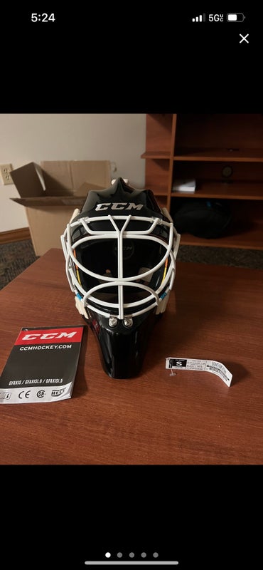 NEW Black CCM Goalie Game On Helmet COVID Face Mask | SidelineSwap