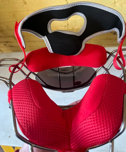 New All-Star FM25TI Titanium Facemask Scarlet | SidelineSwap | Buy and ...