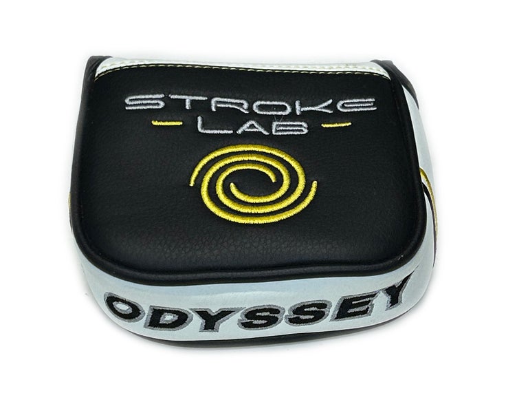Odyssey Stroke Lab White/Black/Yellow Square Mallet Putter Headcover ...