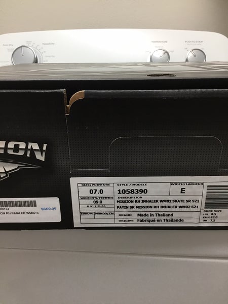 Mission Inhaler WM02 Sr Size 7 E In Line Hockey Skate | SidelineSwap ...