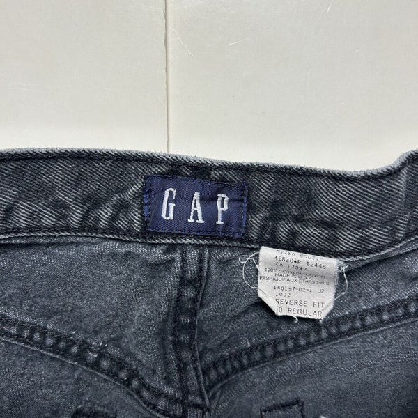 Vintage 90s The Gap Reverse Fit Black Denim Jeans Made in USA Women's ...