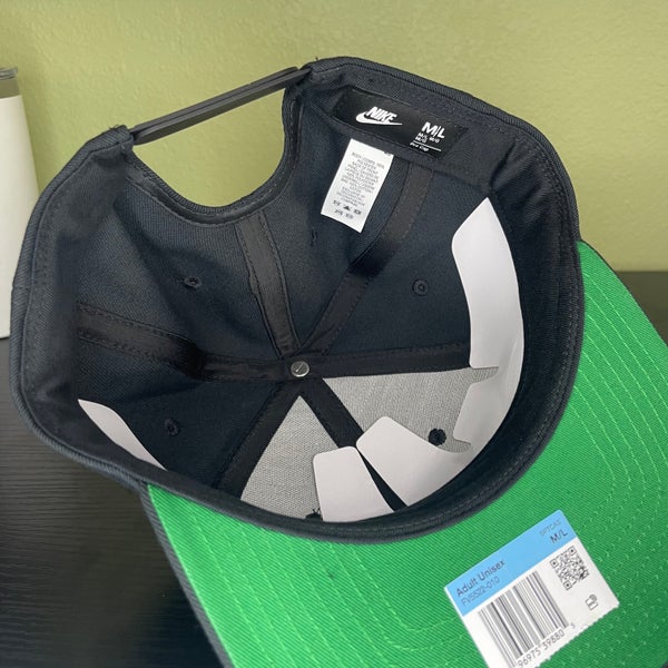 Nike Sportswear Pro Swoosh Black Snapback Cap Hat FV5522-010 M/L Green ...