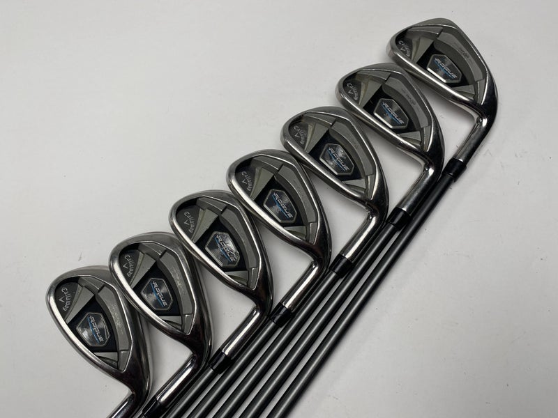 Callaway Rogue Iron Set 5-PW+AW Aldila Synergy 60g Regular RH Midsize Grips | SidelineSwap