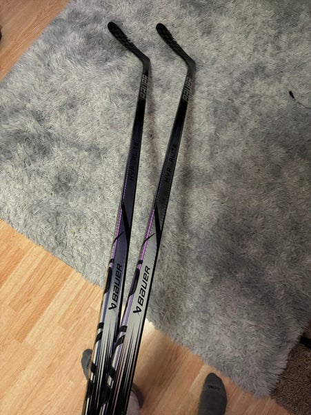 (2 Pack) Silver Bauer Hyperlite 2 87 flex Benn curve | SidelineSwap ...