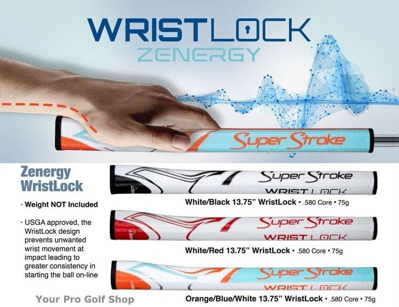 Super Stroke Zenergy Wristlock Oversize Putter Grip White/Red New ...