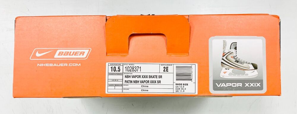 New Nike Bauer Vapor XXIX Hockey Skates size 10.5 EE wide men's skate ...