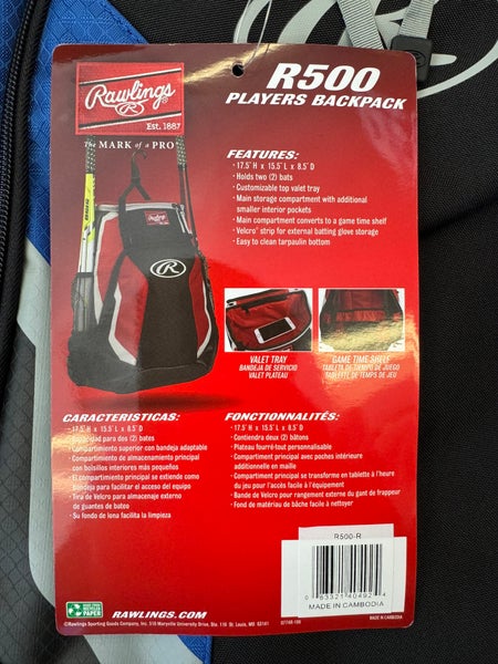 *NEW* Rawlings R500 Players Backpack | Blue | SidelineSwap | Buy and ...