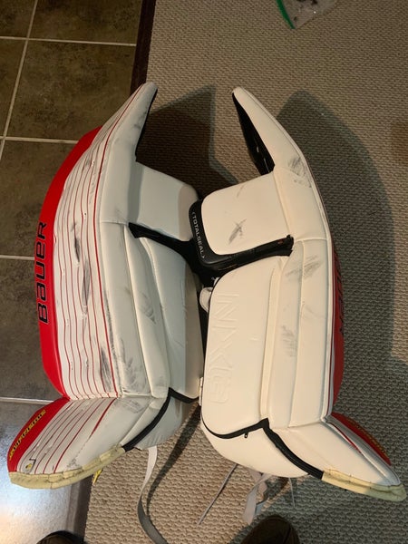 Used 34" Bauer Supreme TotalOne NXG Goalie Leg Pads Pro Stock ...