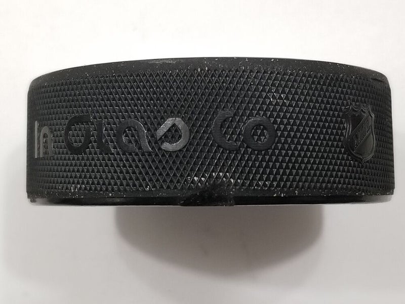 4-7-07 Pittsburgh Penguins Rangers Game Used Hockey Puck Fleury 40th ...